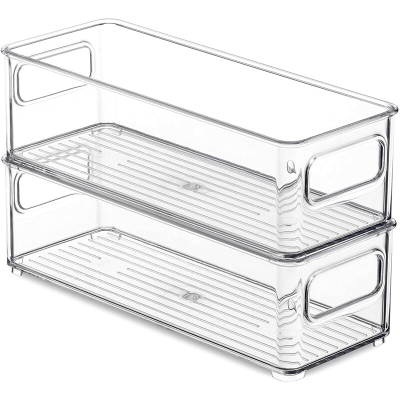 Refrigerator Organizer Bins, Clear Stackable Plast... – Vicedeal