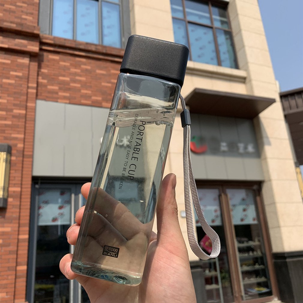 Portable Water Bottle Square Frosted Plastic Bottl... – Vicedeal