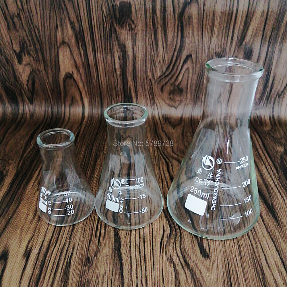 1set 50/100/250ml Erlenmeyer Borosilicate Glass Fl... – Grandado