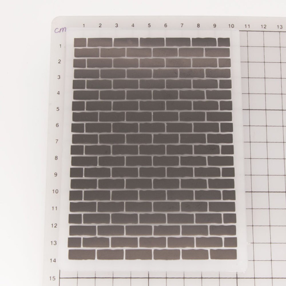 Plastic Brick Wall Pattern Stencils Embossing Fold... – Grandado