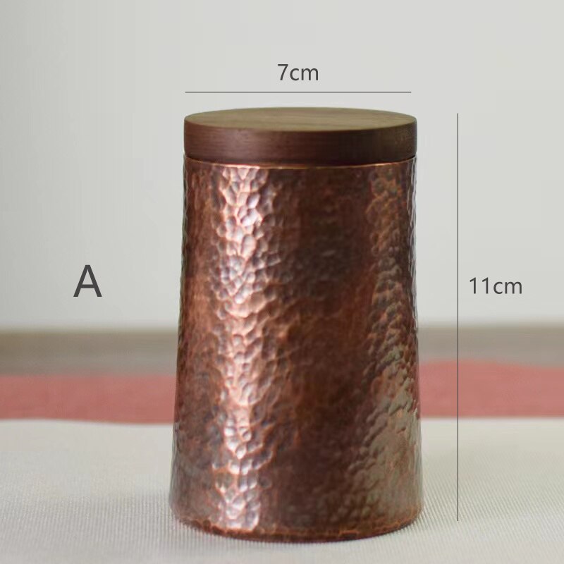 Pure Copper Jar Sealed Container Tea Coffee Handcr... – Vicedeal