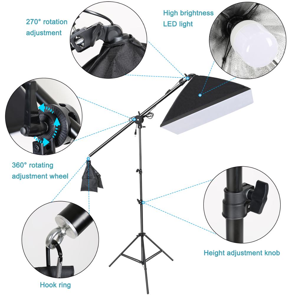 Photo Studio 58W Softbox Kit Photographic Lighting... – Vicedeal