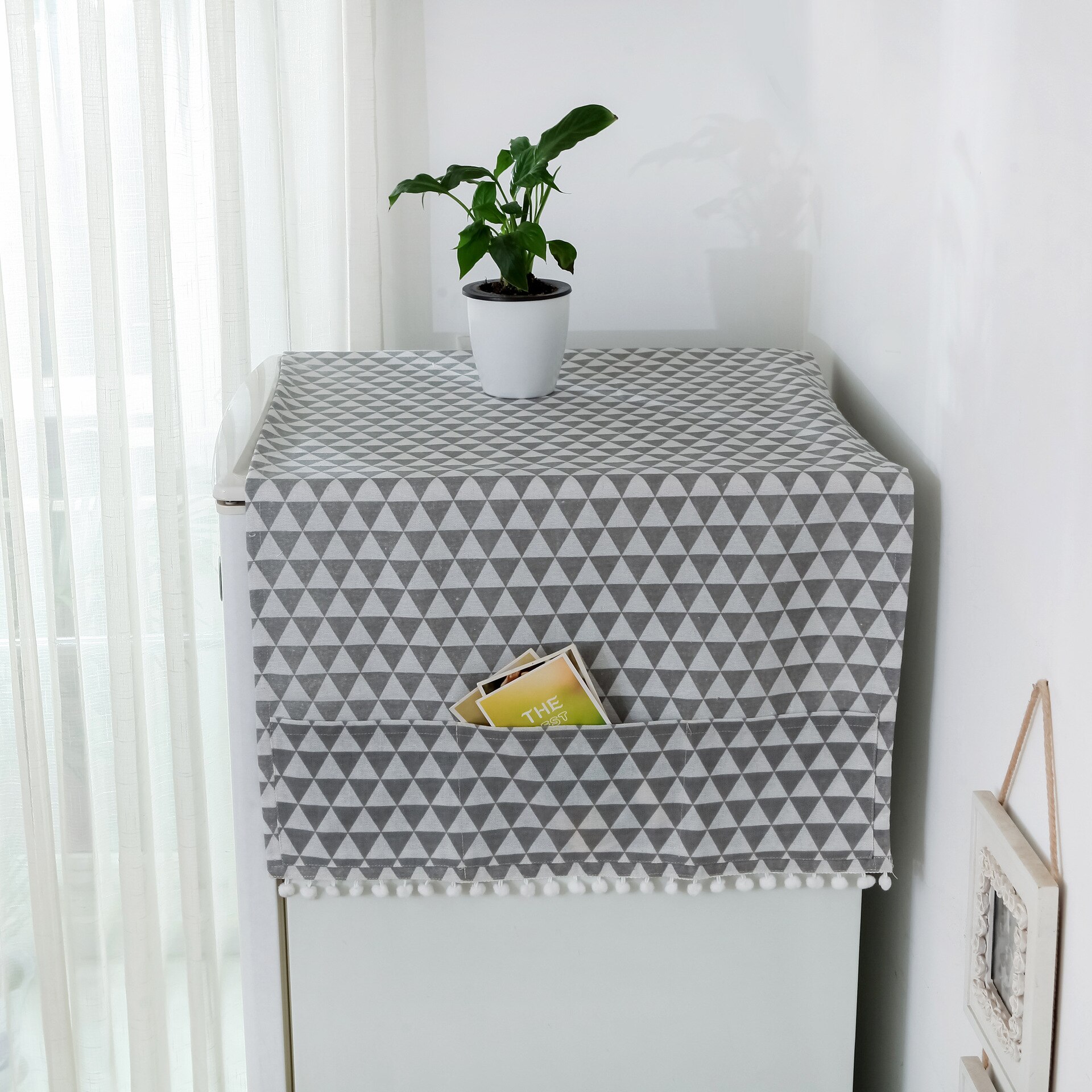 Fridge dust cover cotton linen refrigerator towel ... – Grandado