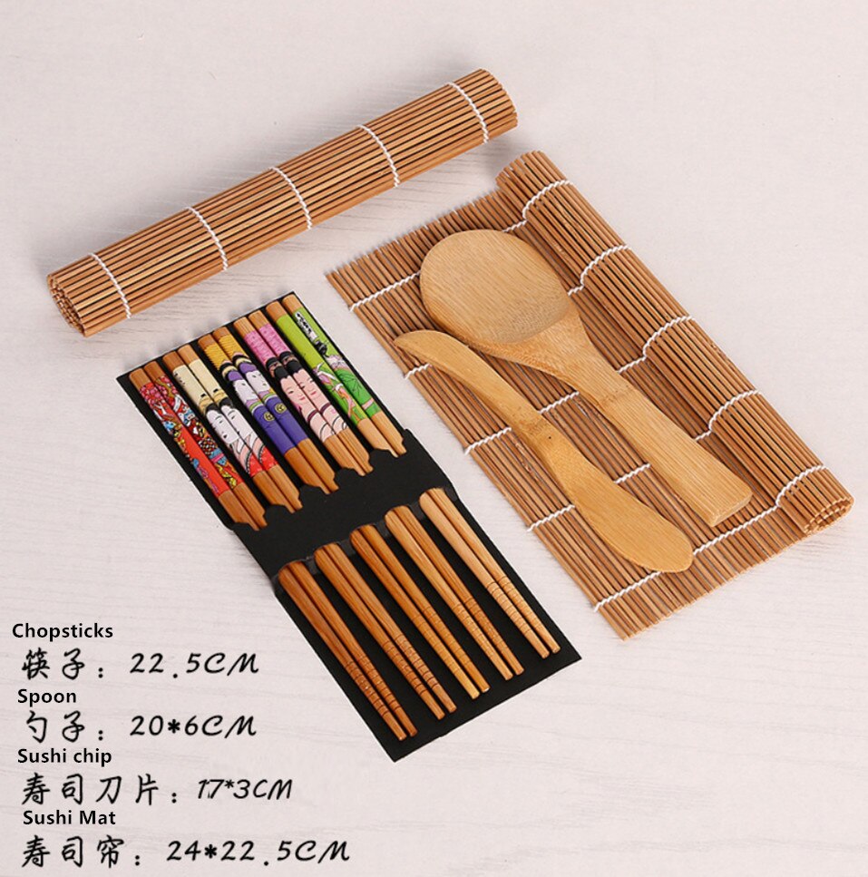 Sushi diy 10 ark/pose nori og 5 stk/sett diy bambu... – Grandado