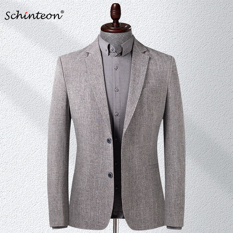 Schinteon Mannen Lente Zomer Dunne Linnen Blazer J... – Vicedeal