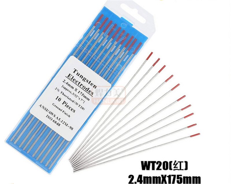 WT20 Red Tungsten Electrode 1.0 1.6 2.0 2.4 3.0 3.... – Grandado