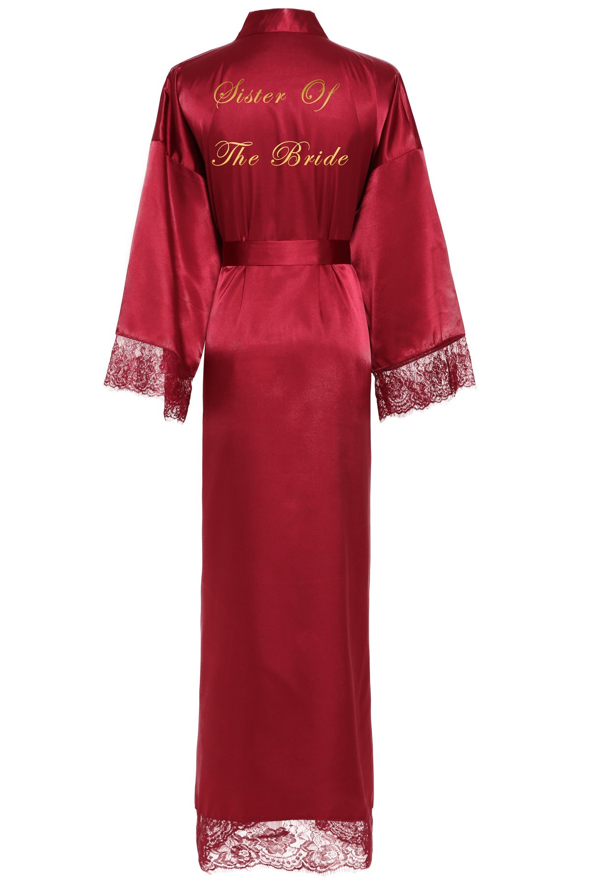 Silk Satin Lace Robes White Bridesmaid Bride Robes... – Grandado