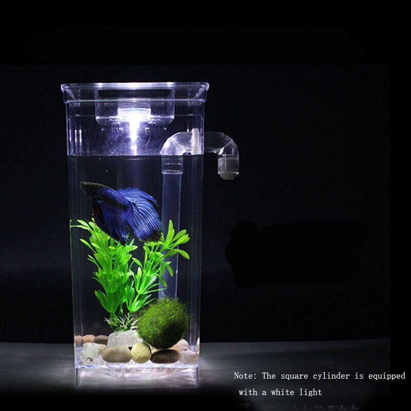 Lazy Mini Fish Tank Aquarium Small Goldfish Bowl S... – Vicedeal