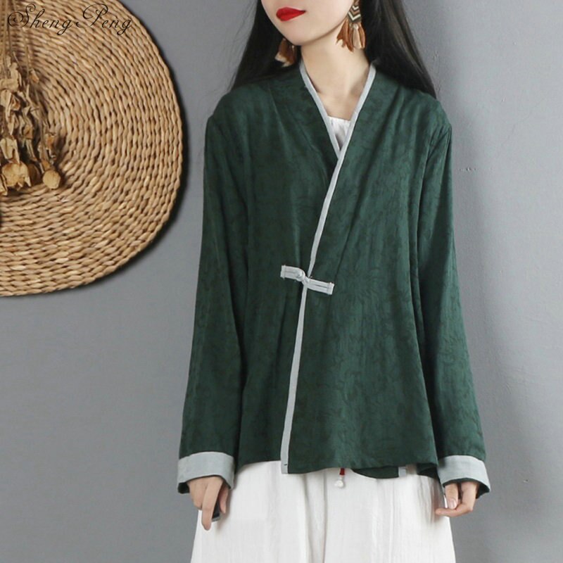 Traditional chinese shirt blouse women female orie... – Grandado