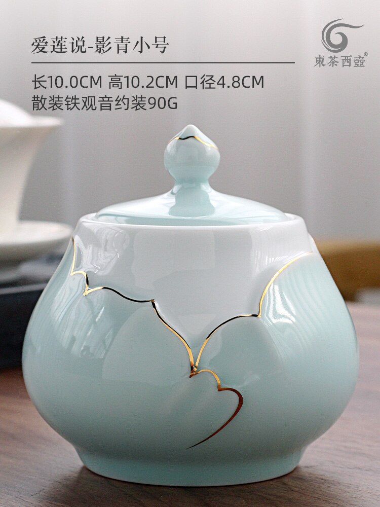 Hand-painted Tea Pot Sealed Pot Moisture-proof Med... – Vicedeal