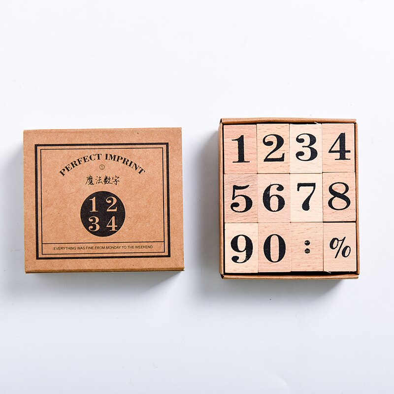 Wooden Stamp Set Month And Week Seal School Statio... – Grandado