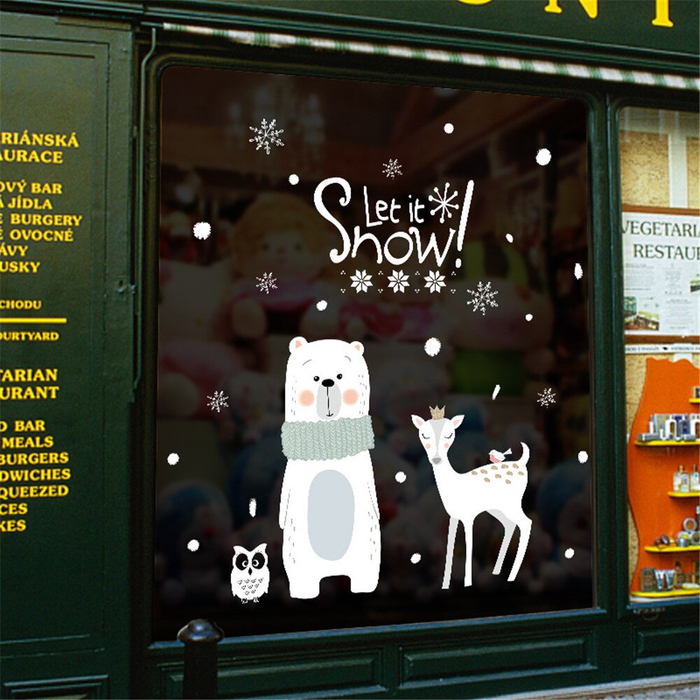 DIY Christmas Wall Stickers Window Glass Festival ... – Grandado