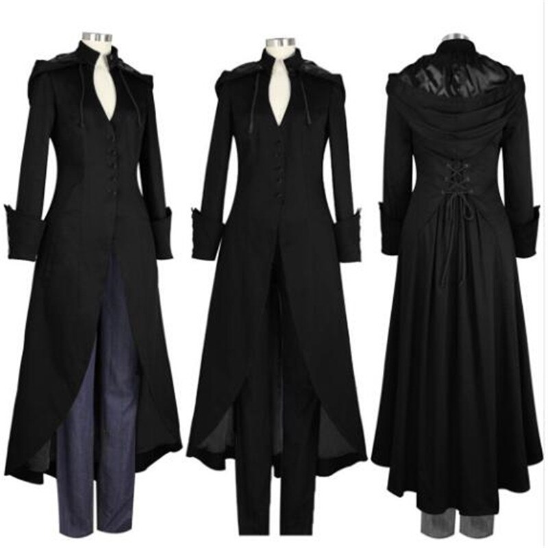 4XL Medieval Retro Hooded Coats Long Trench Women ... – Grandado