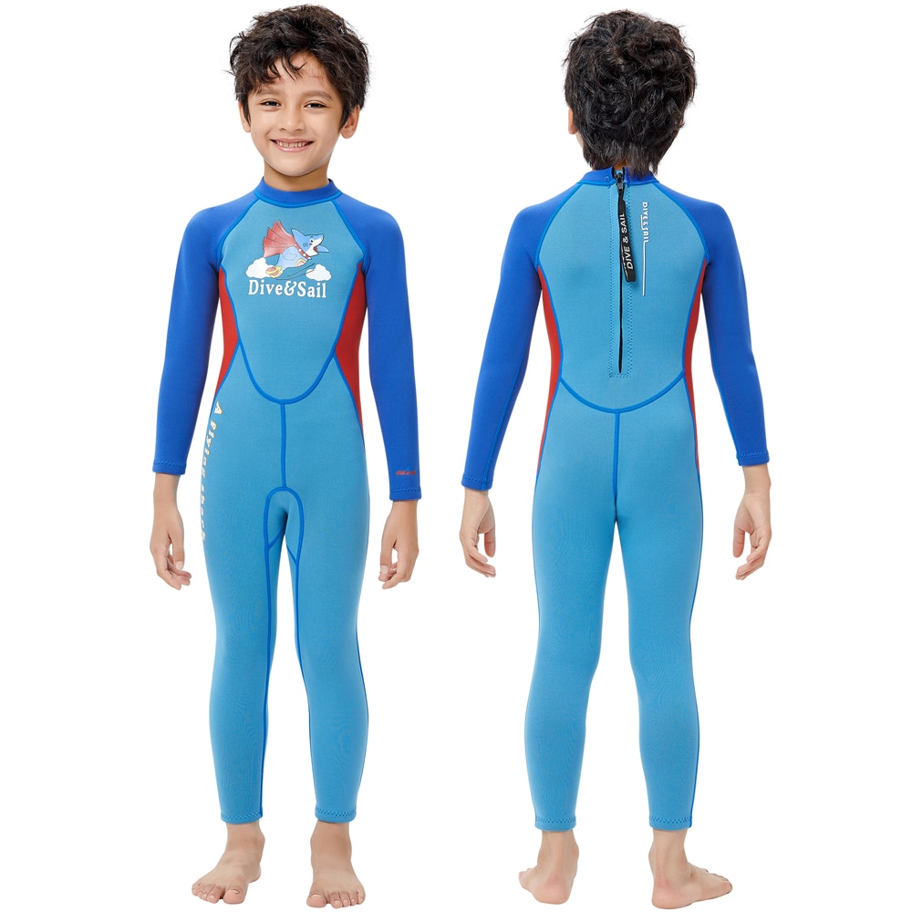 2.5mm Neoprene Wetsuit for Kids Boys Long Sleeves ... – Grandado