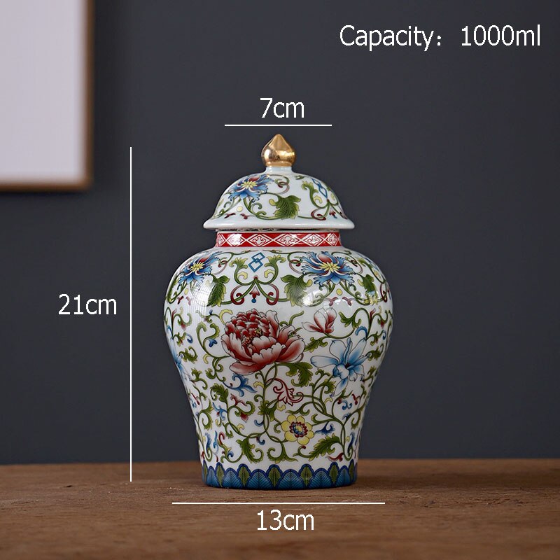Enamel Color General Jar Ceramic Candy Jar Tea Cad... – Grandado