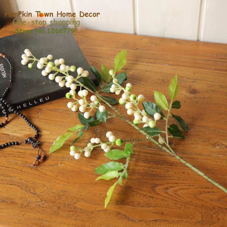 Rural style simulation berry flower branch,Many le... – Vicedeal