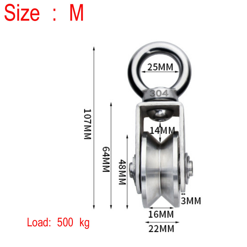 304 V Type Rvs Katrol Draad Touw Tractie Vaste Kat... – Vicedeal