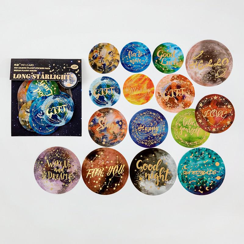 30pcs Colored Astronomy Stickers Universe Washi St... – Grandado