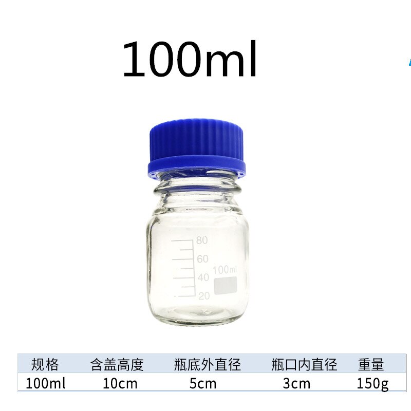 Glass threaded wide mouth bottle silk mouth blue c... – Vicedeal