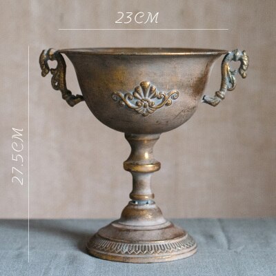 handcrafted goblet antique retro gold metal small ... – Grandado