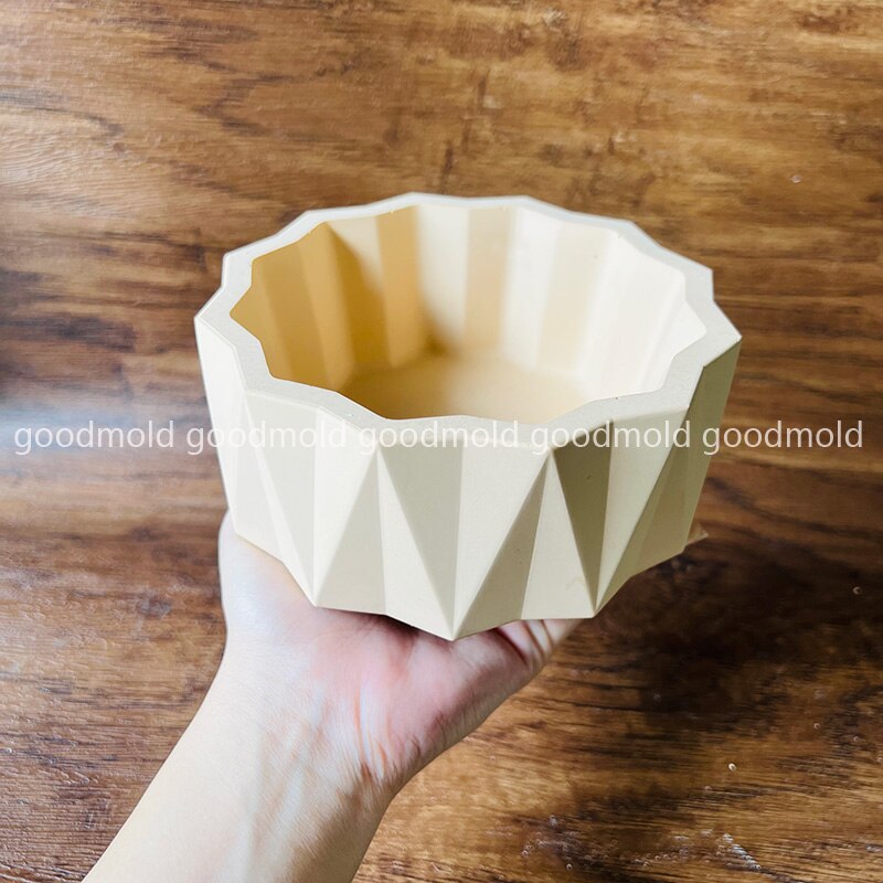 Silicone Rhombus Concrete Planters Mold Big Size S... – Grandado