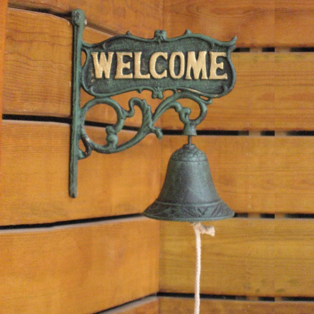 European Decorative Cast Iron Ship Bell Welcome Si... – Grandado