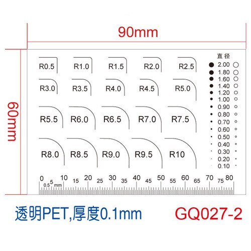 Factory Inspection Standard Fillet Gauge Radius Di... – Grandado