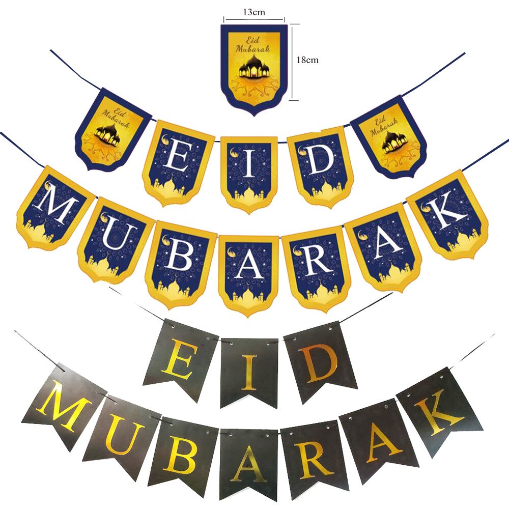 EID Mubarak Banner Balloons Cake Topper Ramadan De... – Grandado