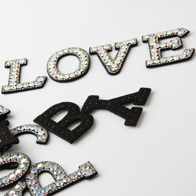 26Pcs A-Z Letter Beaded Rhinestone Alphabet Appliq... – Grandado