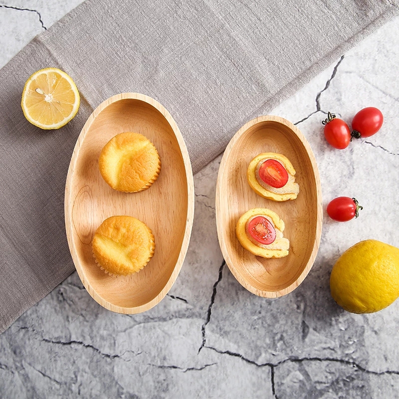 Wooden Boat Shape Fruit Food Storage Dishes Salad ... – Grandado