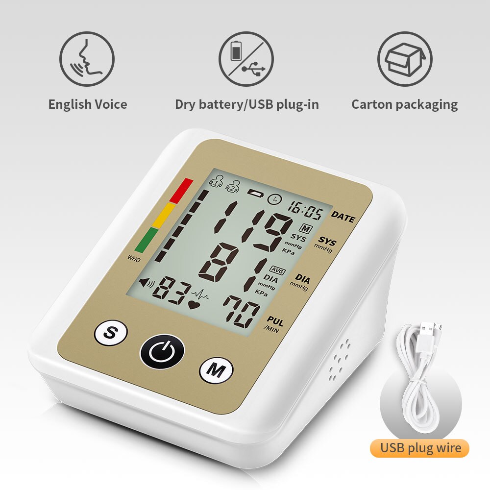 Automatic Blood Pressure Monitor Upper Arm Digital... – Vicedeal