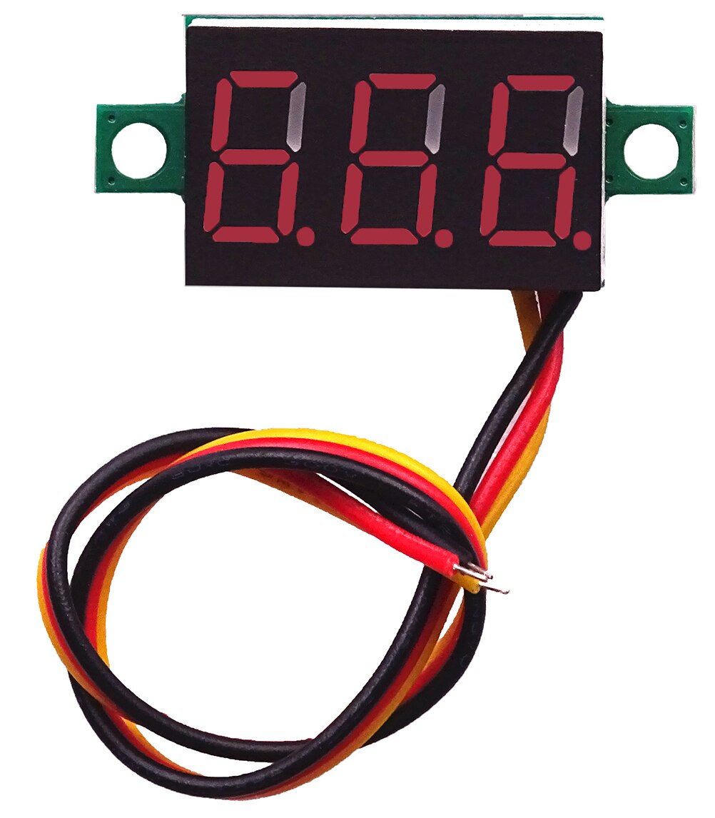 Voltímetro Digital Mini, medidor de voltaje, 3 cab... – Grandado