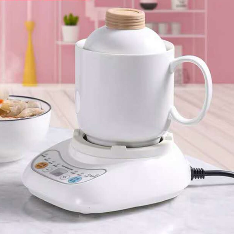 600ml Portable White Electric Kettle Ceramic Handl... – Grandado