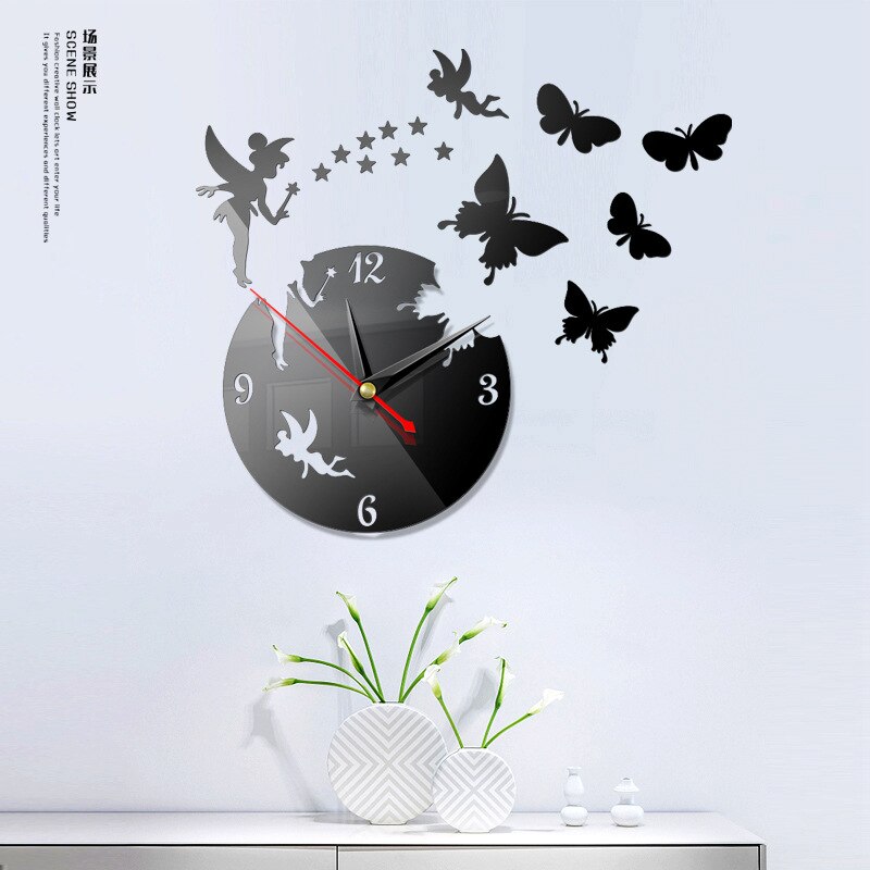 Clock Butterfly Wall Paste 3D DIY Silent Wall Cloc... – Grandado