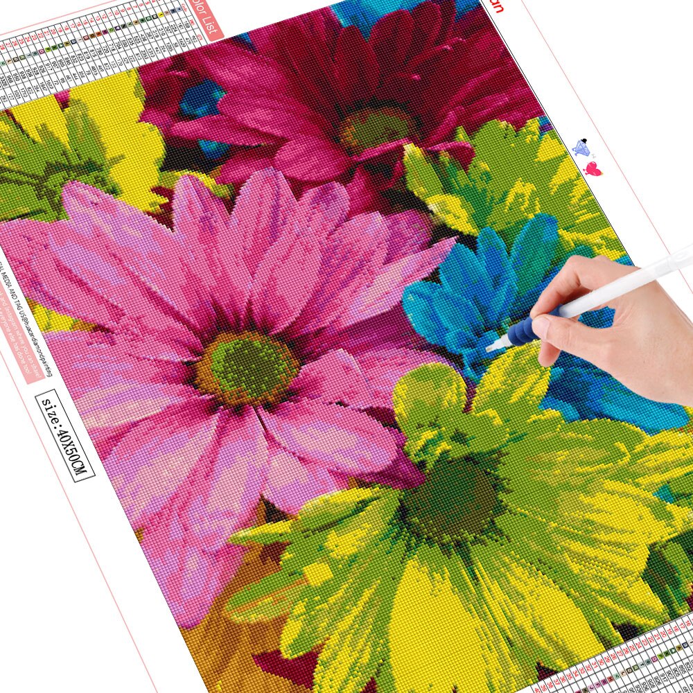 HUACAN Diamond Painting Kit Flower 5D DIY Diamond ... – Vicedeal