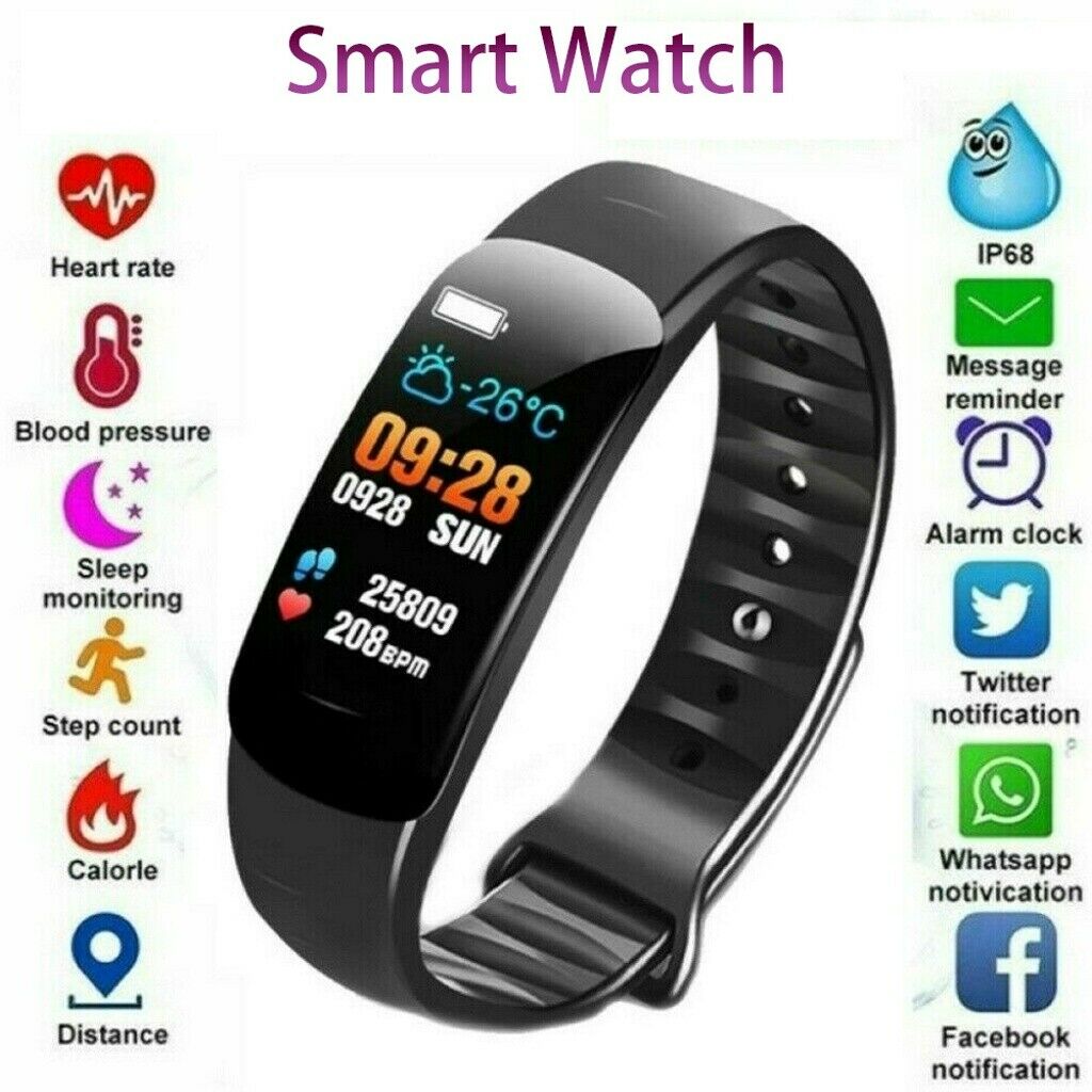 Smart Armband Fitness Smartwatch Wasserdicht Track... – Grandado