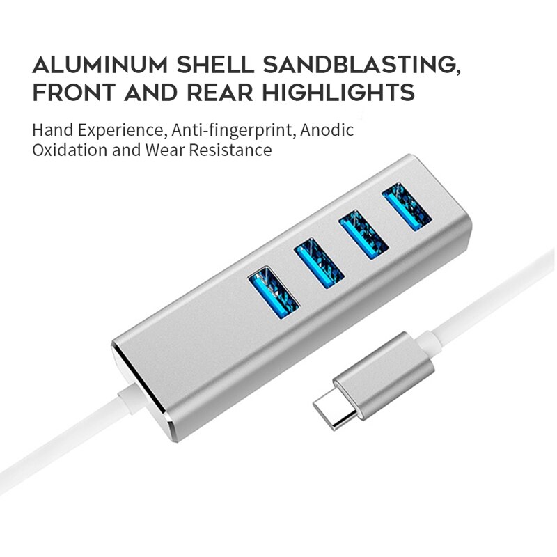 Usb C 3.0 Hub Usb Splitter 3.1 Type C Naar 4XUSB3.... – Grandado