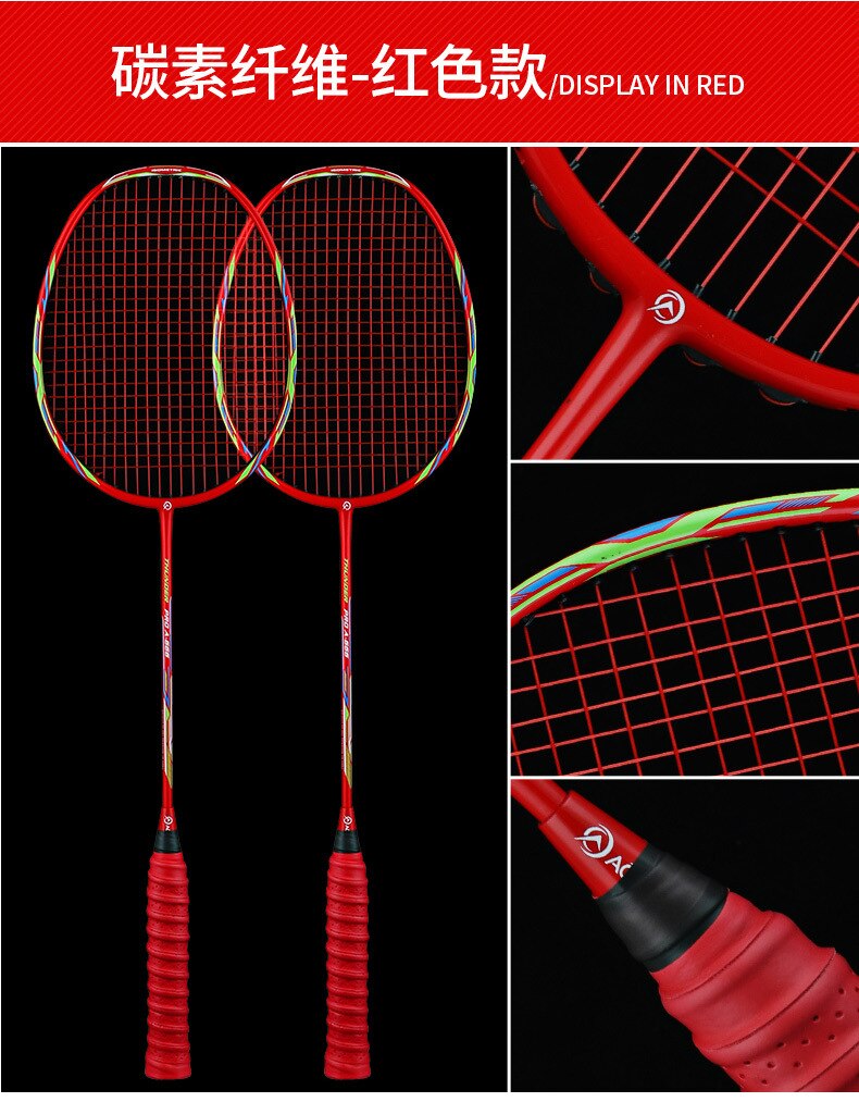 2 Stuks Paar Full Carbon Badminton Racket Grip Spo... – Vicedeal