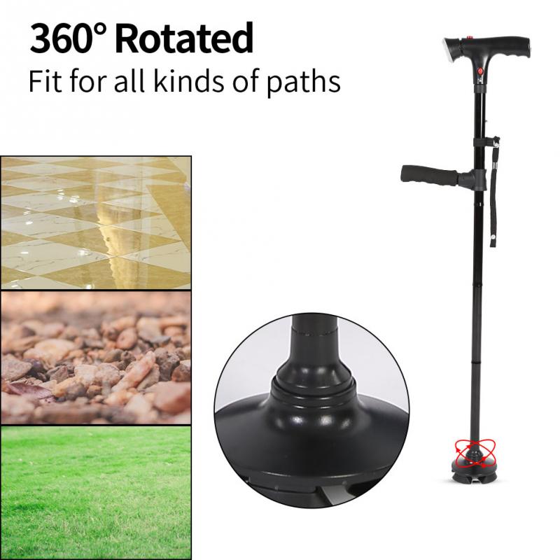 Folding Cane LED Walking Stick For Elderly Safety ... – Grandado