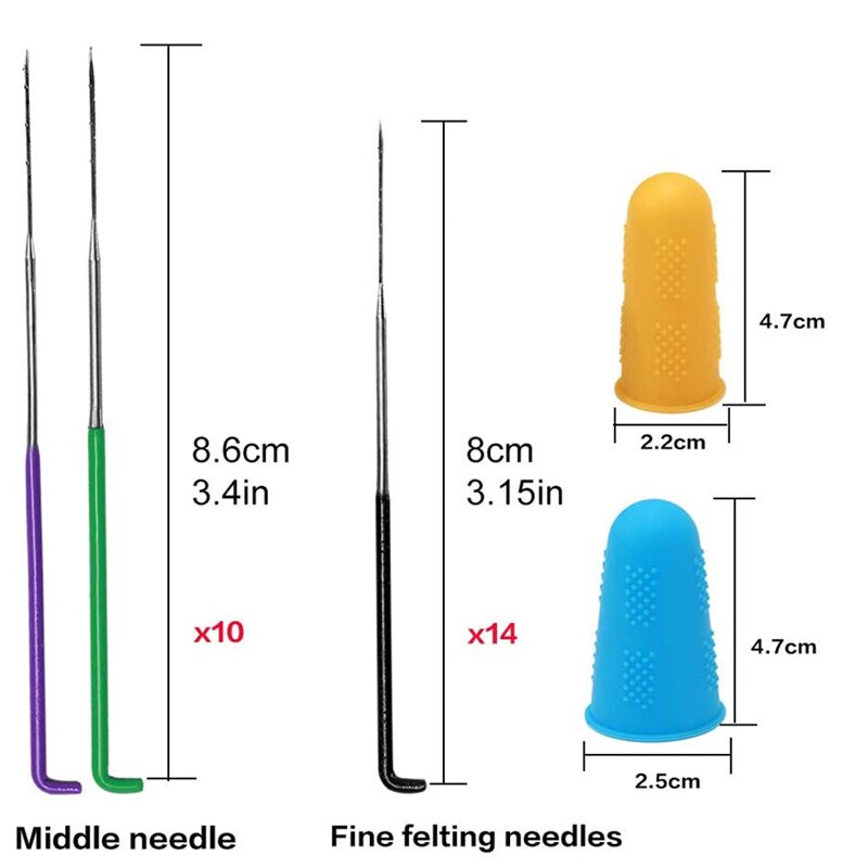 LMDZ 34 Pcs Wool Felting Needles Tool Soft Roving ... – Grandado