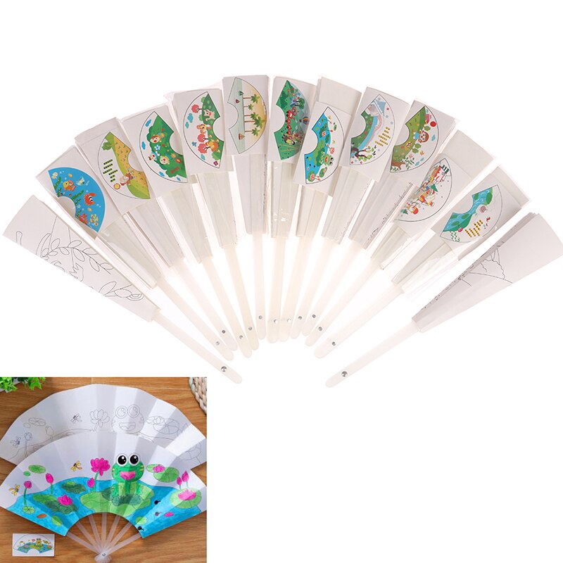 21cm DIY Toys Painting Summer Fan Art Craft Toy Fo... – Grandado