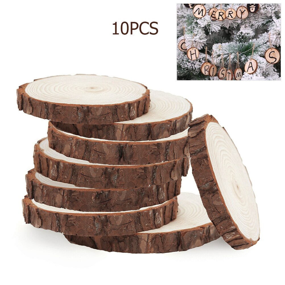 10Pcs Christmas Wood Log Circle Wood Discs DIY Cra... – Grandado