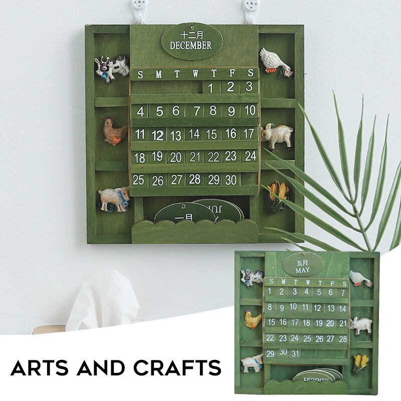 Jaar Planner Dagelijkse Plan Houten Muur Kalender ... – Vicedeal