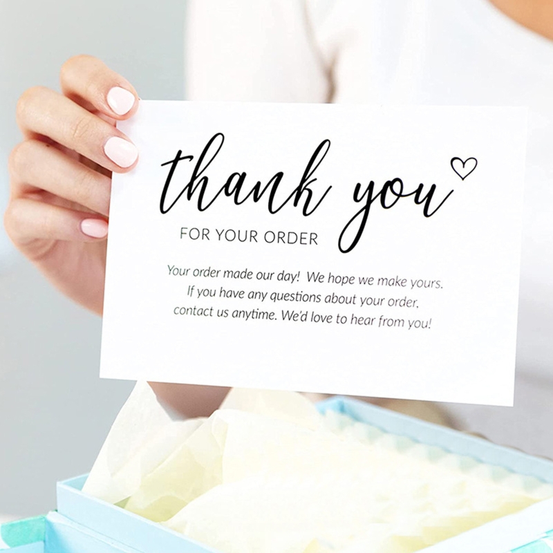 50pcs Thank You for Your Order Card Thanks Greetin... – Grandado