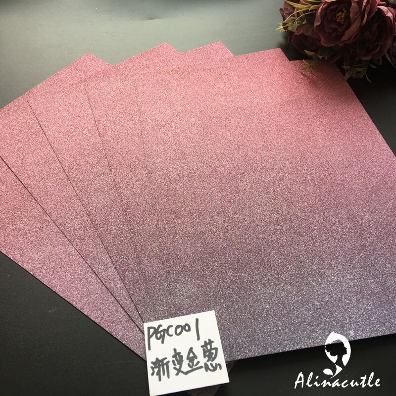 5pc Cardstock Paper Card Stock Premium Ombre Glitt... – Grandado