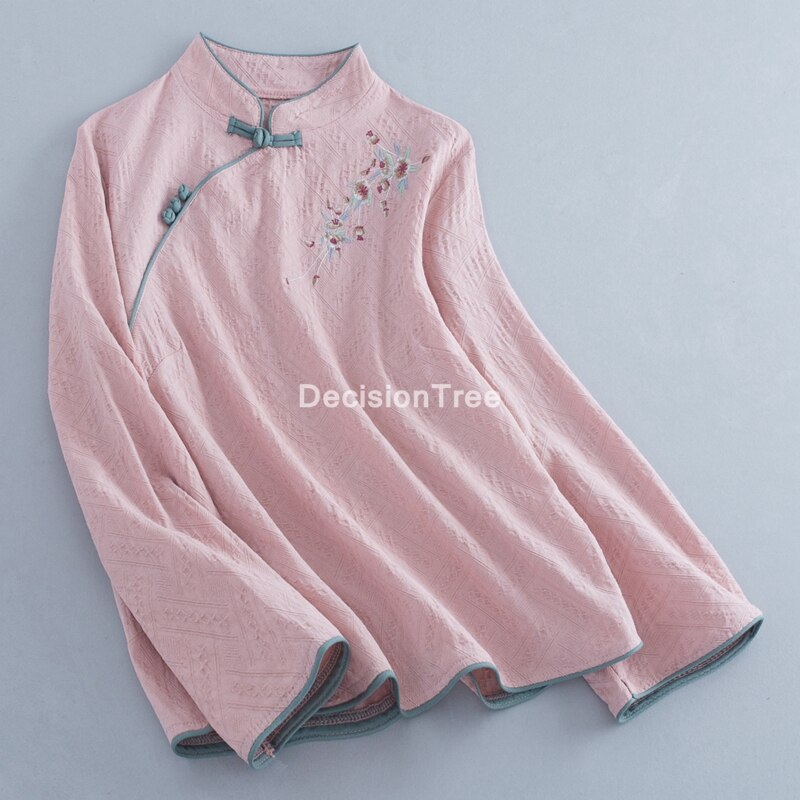 2022 women satin cheongsam blouse chinese tops vin... – Grandado