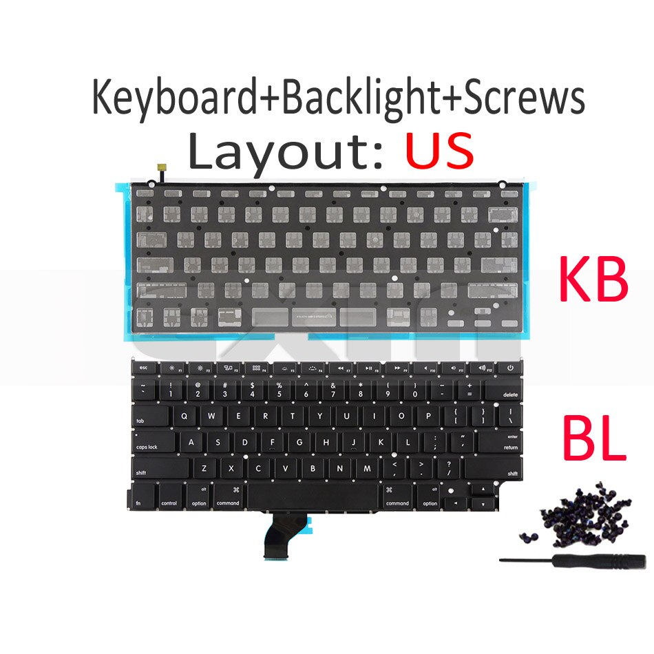 A1502 us engelskt tangentbord + bakgrundsbelysning... – Vicedeal