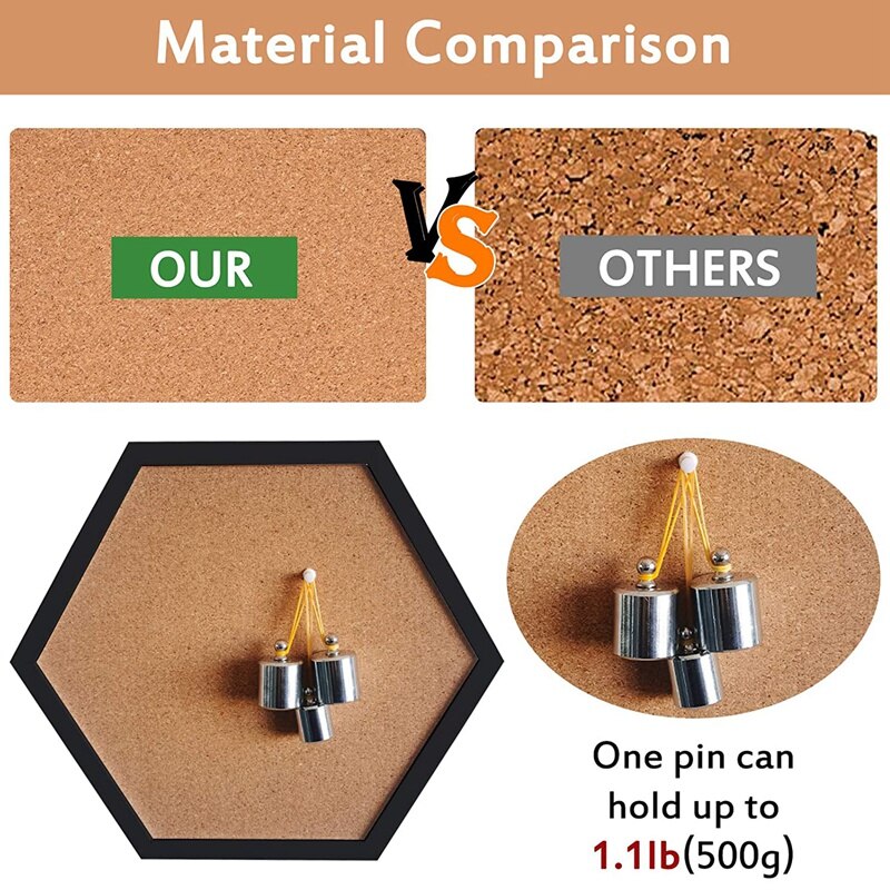 4 Packs Cork Board Pin Board, Cork Boards For Wall... – Grandado