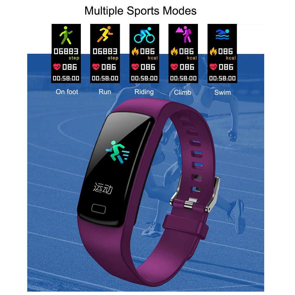 Y9 Kleur Screen Smart Armband Sport Stappenteller ... – Grandado