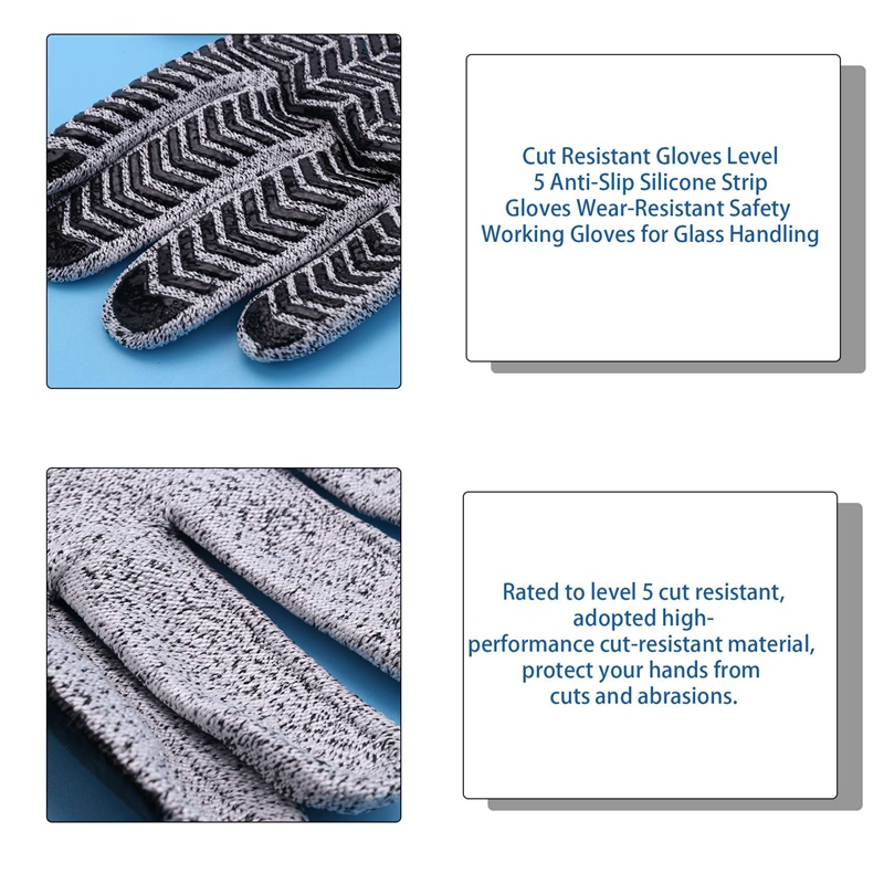 Cut Resistant Gloves Level 5 Anti-Slip Silicone St... – Vicedeal